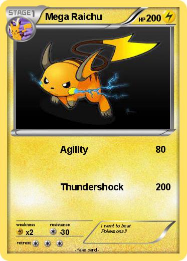 Pokémon Mega Raichu 220 220 - Agility - My Pokemon Card