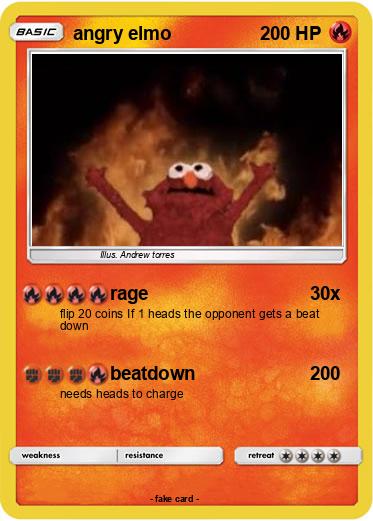 Pokémon angry elmo 5 5 - rage - My Pokemon Card