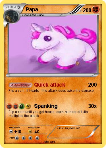Pokémon Papa 701 701 - Quick attack - My Pokemon Card