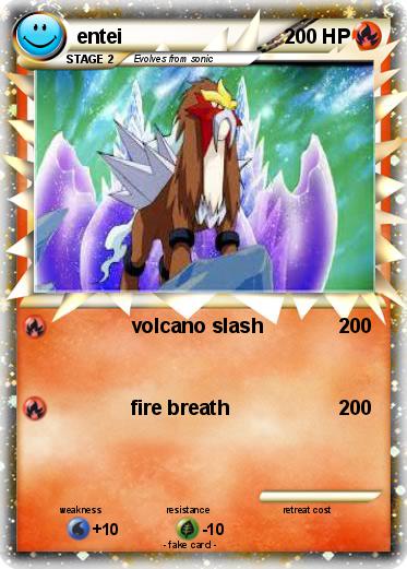 Pokémon entei 1731 1731 - volcano slash - My Pokemon Card
