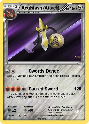 Pokémon Aegislash Attack - Swords Dance - My Pokemon Card