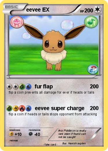 Pokémon eevee EX 20 20 - fur flap - My Pokemon Card