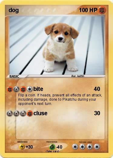 Pokémon dog 492 492 - bite - My Pokemon Card