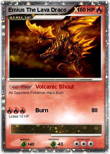 Pokémon Emius The Lava Draco - Volcanic Shout - My Pokemon Card
