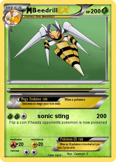 Pokémon Beedrill 274 274 - sonic sting - My Pokemon Card