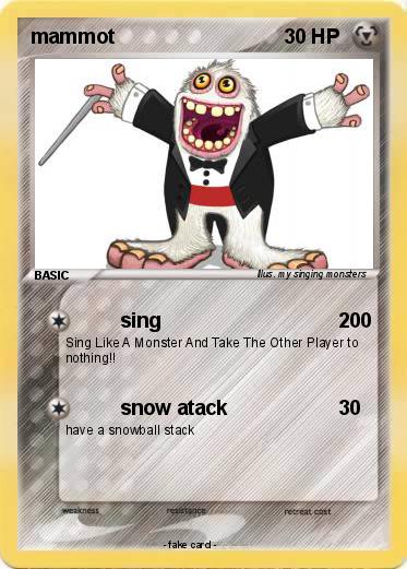 Pokémon mammot 4 4 - sing - My Pokemon Card