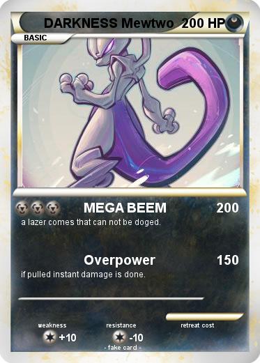 Pokémon DARKNESS Mewtwo 3 3 - MEGA BEEM - My Pokemon Card