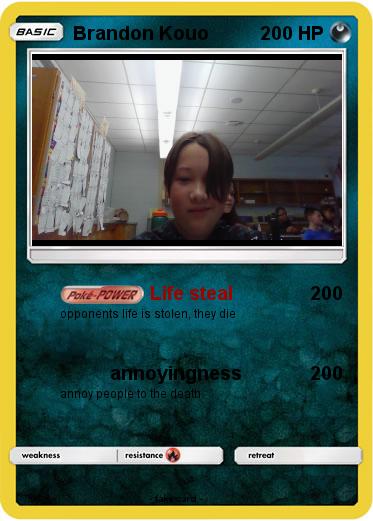 Pokémon Brandon Kouo - Life steal - My Pokemon Card