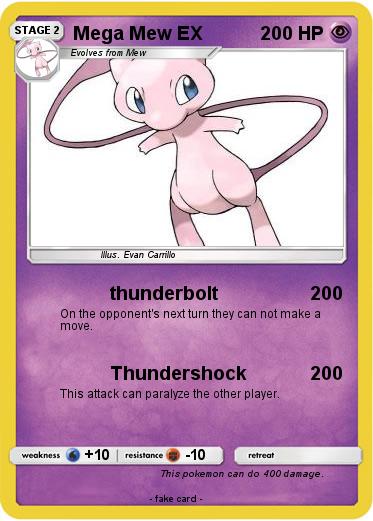Pokémon Mega Mew EX 40 40 - thunderbolt - My Pokemon Card