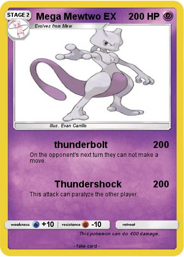 Pokémon Mega Mewtwo EX 93 93 - thunderbolt - My Pokemon Card