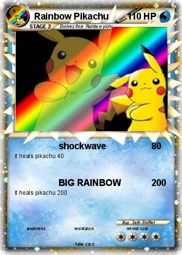 Pokémon Rainbow Pikachu 18 18 - shockwave - My Pokemon Card