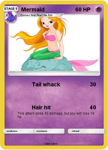 Pokémon Mermaid 136 136 - Tail whack - My Pokemon Card
