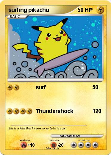 Pokémon surfing pikachu 167 167 - surf - My Pokemon Card