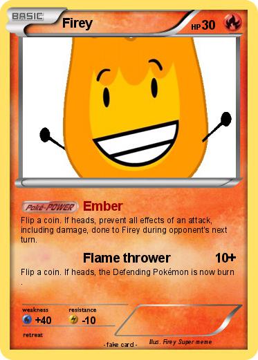 Pokémon Firey 88 88 - Ember - My Pokemon Card