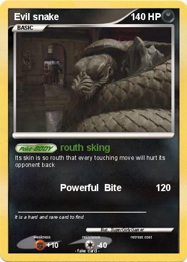 Pokémon Evil snake - routh sking - My Pokemon Card