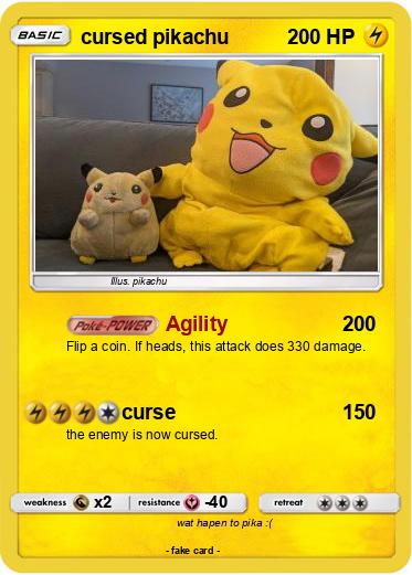Pokémon cursed pikachu 8 8 - Agility - My Pokemon Card