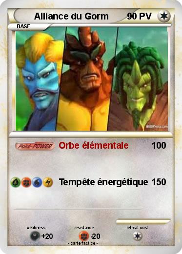 Pokémon Alliance du Gorm - Orbe élémentale - Ma carte Pokémon