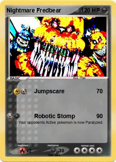 Pokémon Nightmare Fredbear 124 124 - Jumpscare - My Pokemon Card
