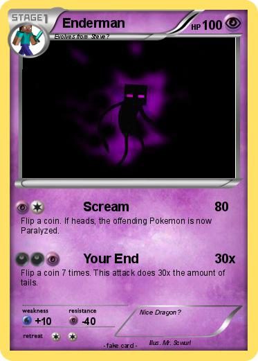 Pokémon Enderman 1617 1617 - Scream - My Pokemon Card