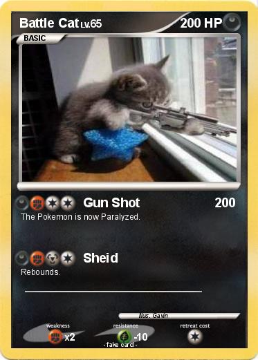 Pokémon Battle Cat 2 2 - Gun Shot - My Pokemon Card