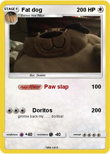 Pokémon Fat dog 59 59 - Paw slap - My Pokemon Card