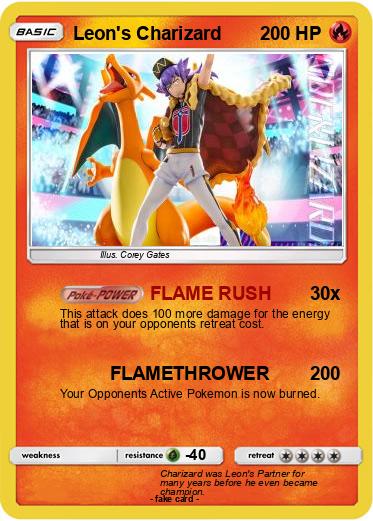 Pokémon Leon s Charizard 7 7 - FLAME RUSH - My Pokemon Card