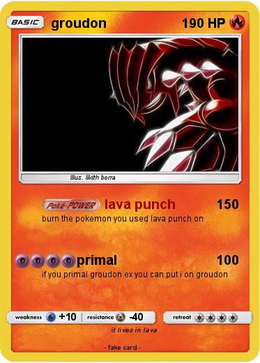 Pokémon groudon 5051 5051 - lava punch - My Pokemon Card
