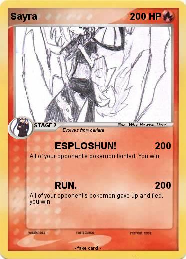 Pokémon Sayra - ESPLOSHUN! - My Pokemon Card