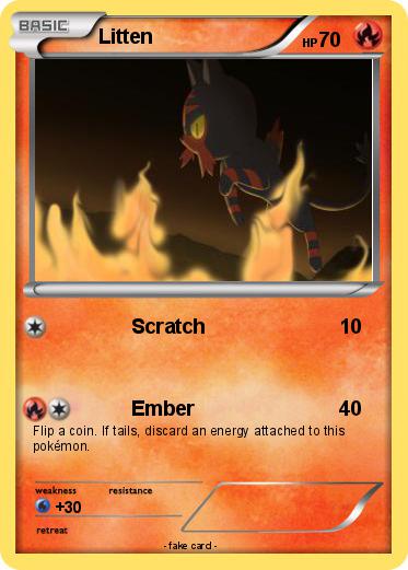 Pokémon Litten 150 150 - Scratch - My Pokemon Card