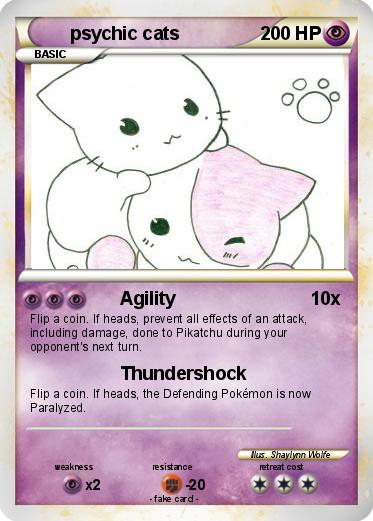 Pokémon psychic cats - Agility - My Pokemon Card