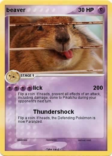 Pokémon beaver 102 102 - lick - My Pokemon Card
