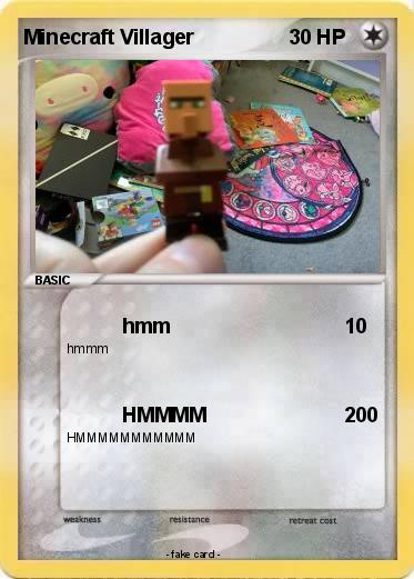 Pokémon Minecraft Villager 6 6 - hmm - My Pokemon Card
