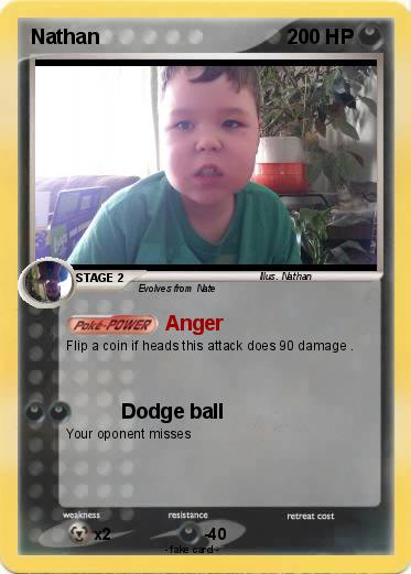 Pokémon Nathan 1100 1100 - Anger - My Pokemon Card