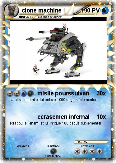 Pokémon clone machine - misile pourssuivan - Ma carte Pokémon