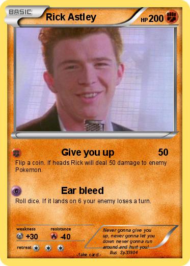 Pokémon Rick Astley 141 141 - Give you up - My Pokemon Card