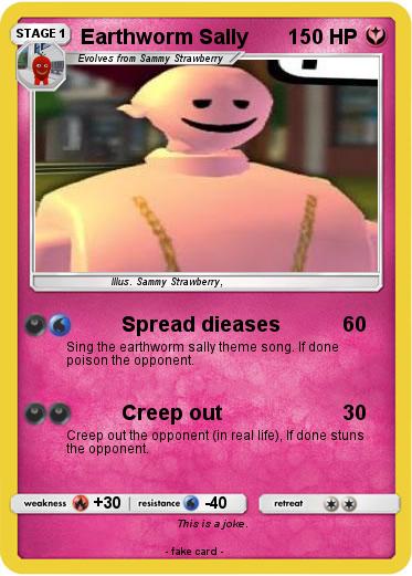 Pokémon Earthworm Sally 8 8 - Spread dieases - My Pokemon Card