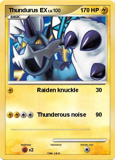 Pokémon Thundurus EX 15 15 - Raiden knuckle - My Pokemon Card