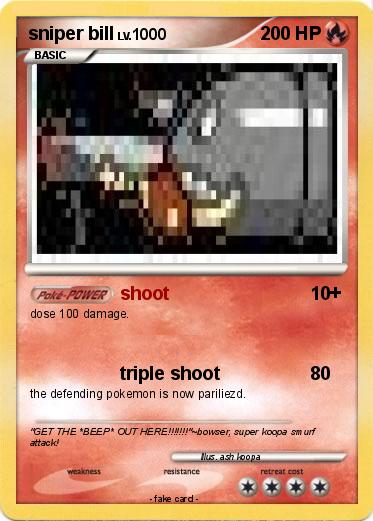 Pokémon sniper bill - shoot - My Pokemon Card