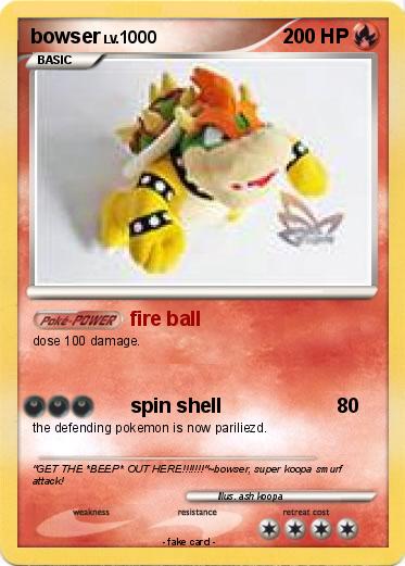 Pokémon bowser 2055 2055 - fire ball - My Pokemon Card