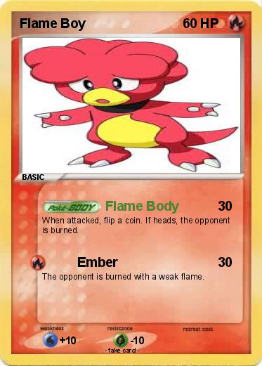Pokémon Flame Boy 17 17 - Flame Body - My Pokemon Card