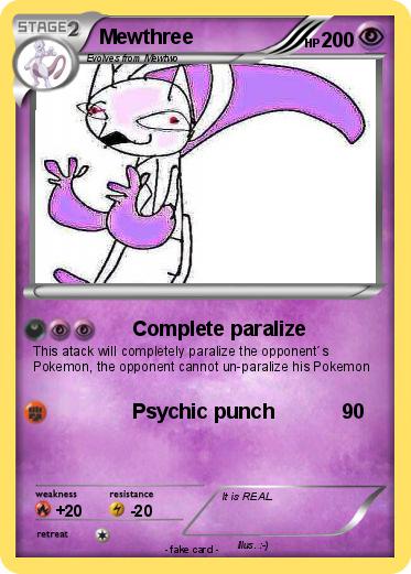 Pokémon Mewthree 1159 1159 - Complete paralize - My Pokemon Card