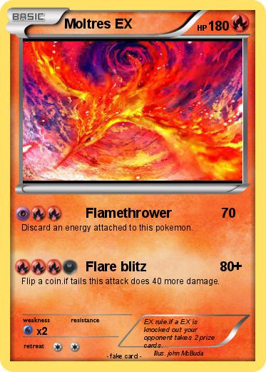 Pokémon Moltres EX 46 46 - Flamethrower - My Pokemon Card