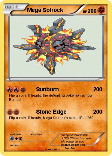 Pokémon Mega Solrock 1 1 - Sunburn - My Pokemon Card