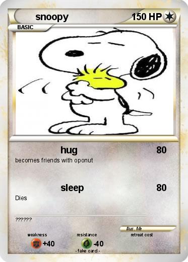 Pokémon snoopy 56 56 - hug - My Pokemon Card