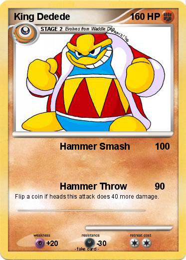 Pokémon King Dedede 184 184 - Hammer Smash - My Pokemon Card