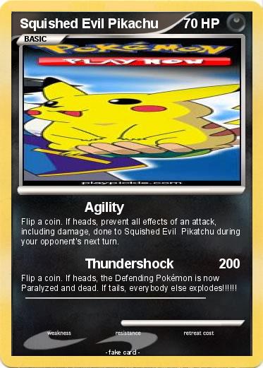 Pokémon Squished Evil Pikachu - Agility - My Pokemon Card