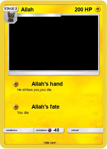 Pokémon Allah 55 55 - Allah's hand - My Pokemon Card