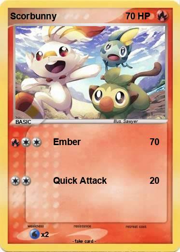 Pokémon Scorbunny 118 118 - Ember - My Pokemon Card