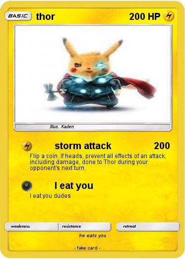 Pokémon thor 888 888 - storm attack - My Pokemon Card