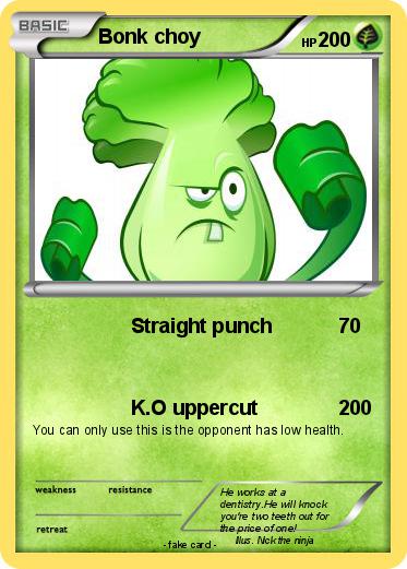 Pokémon Bonk choy 19 19 - Straight punch - My Pokemon Card